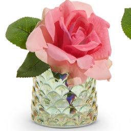 Pink Rose in Glass Vase – Adeline Collective